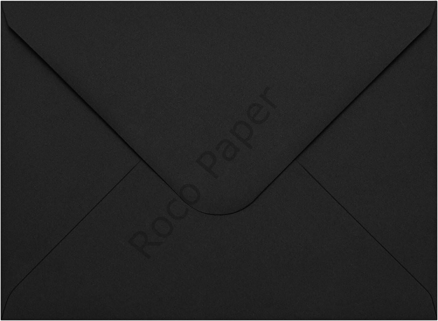 Roco Paper | Roco Paper Siyah Zarf 8x12 Cm 50 Adet